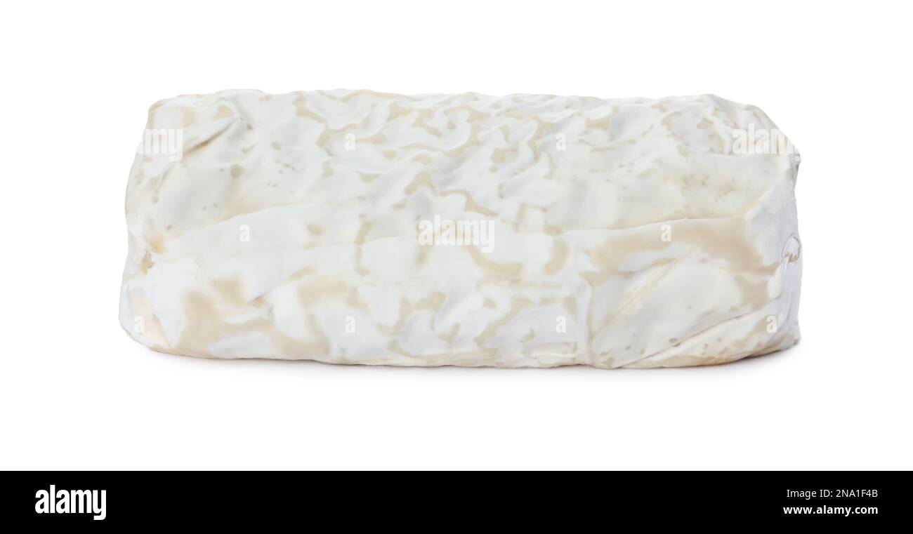 Delicious fresh goat cheese isolated on white Stock Photo - Alamy