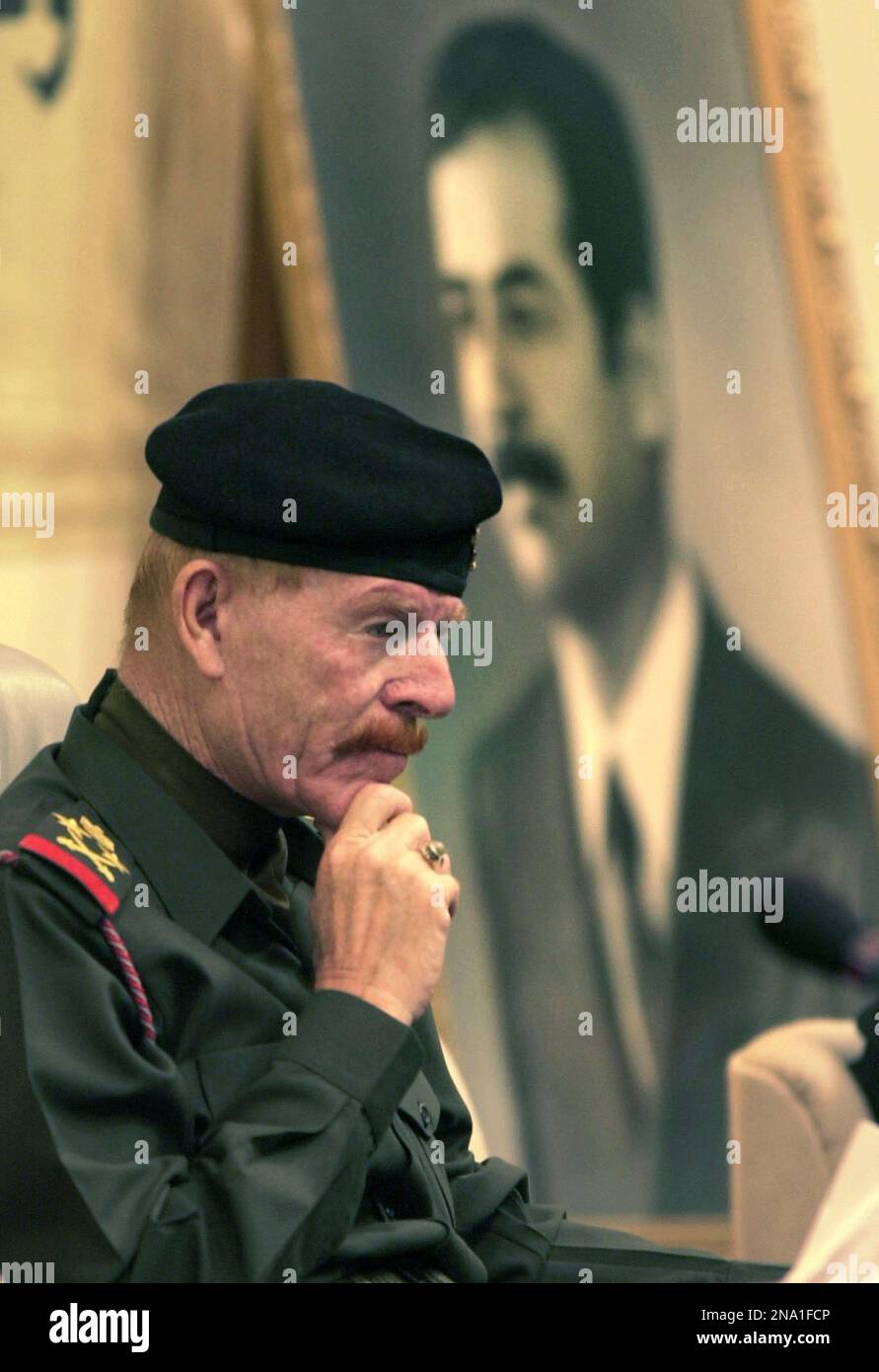 FILE - In this Tuesday, Sept. 3, 2002 file photo, Izzat Ibrahim al ...