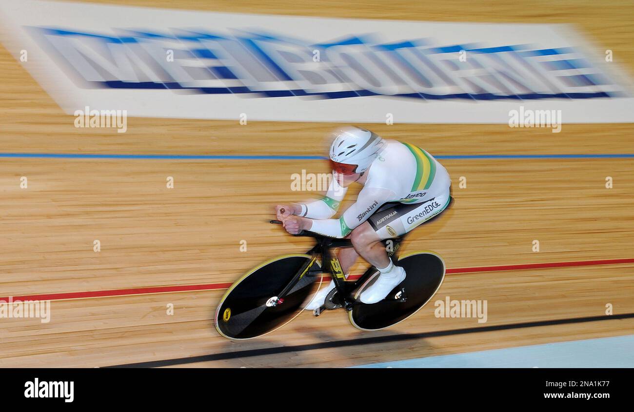 Australia's Michael Hepburn races in the final of the men's individual ...