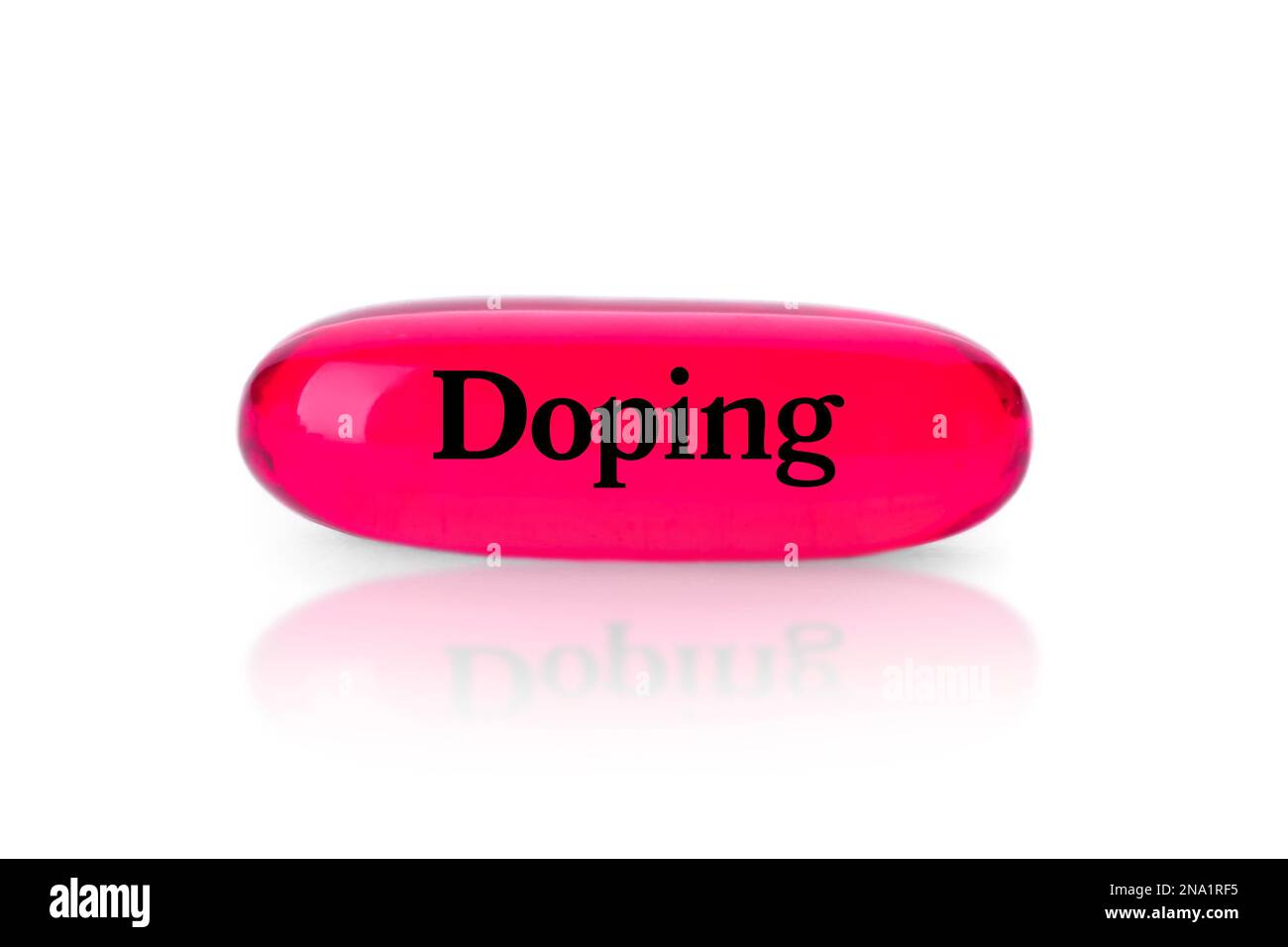 Color drug on white background. Doping control Stock Photo - Alamy