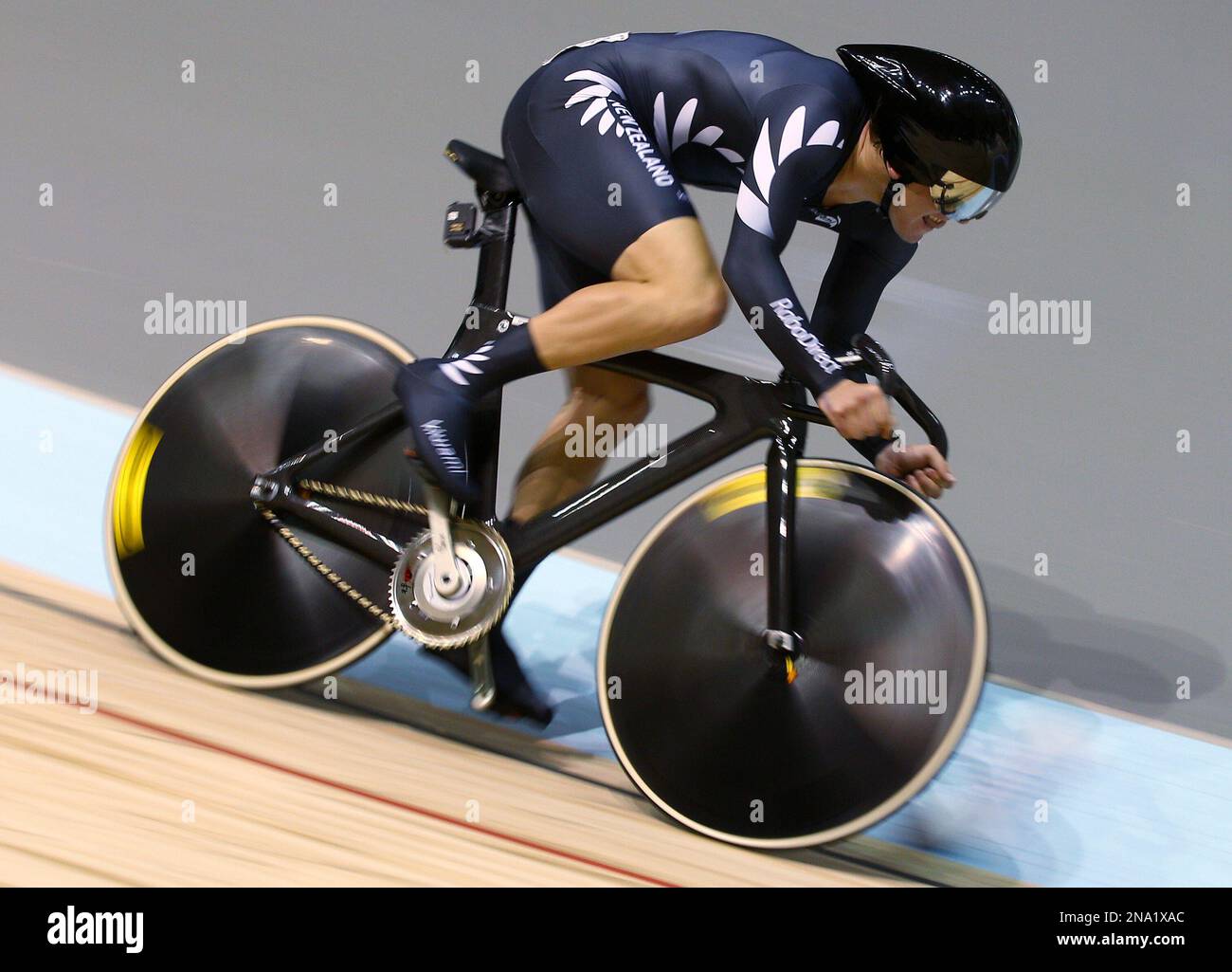 New Zealand's Shane Archbold races to second place in the flying lap ...