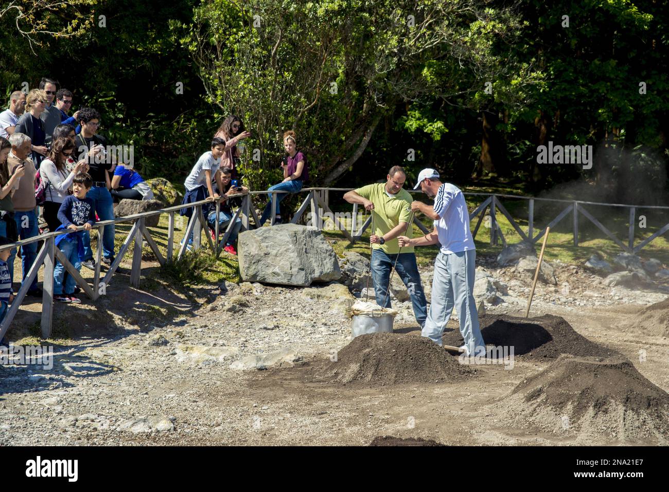 Furnas Stew, underground slow cooking, Furnas, Sao Miguel, Azores ...
