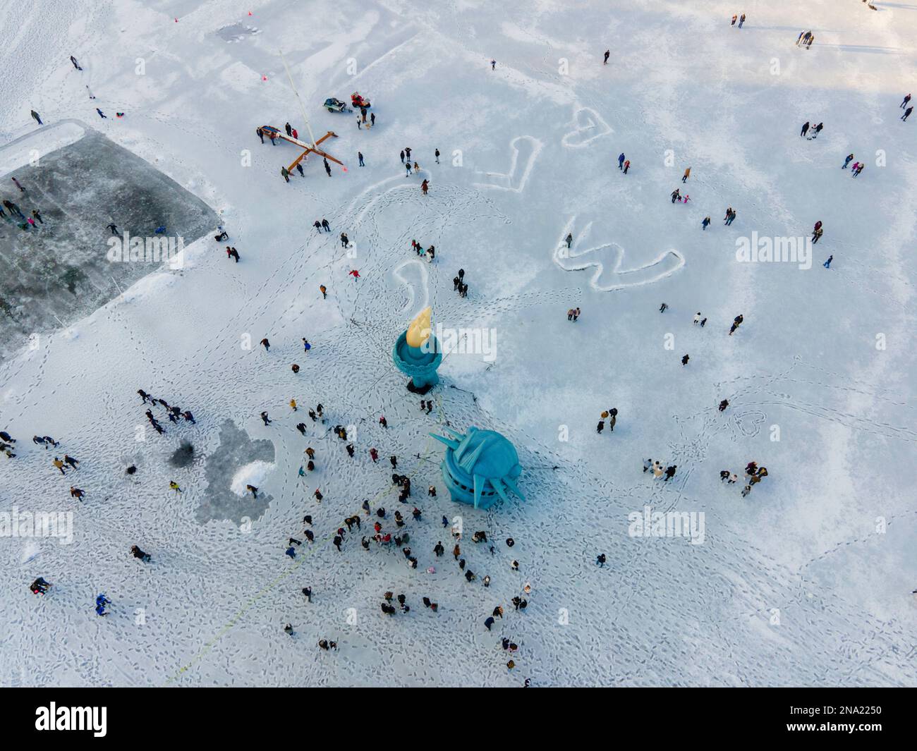 Aerial photograph of the University of Wisconsin-Madison's Winter ...