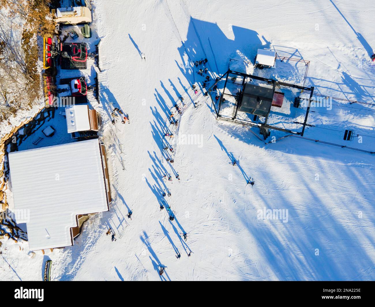 Aerial photograph from Tyrol Basin Ski Area, near Mt. Horeb, Wisconsin ...