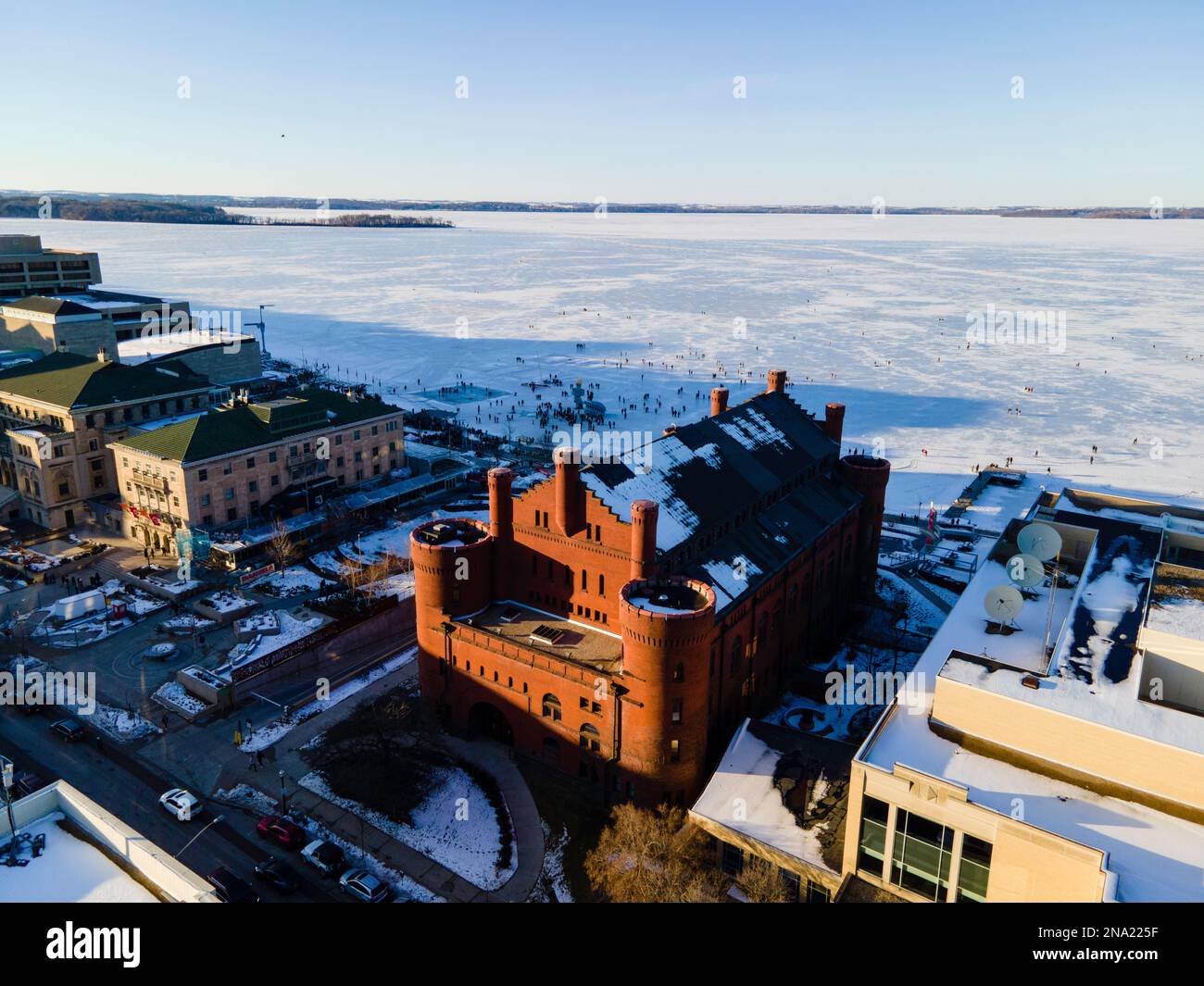 Aerial photograph of the University of Wisconsin-Madison's Winter ...