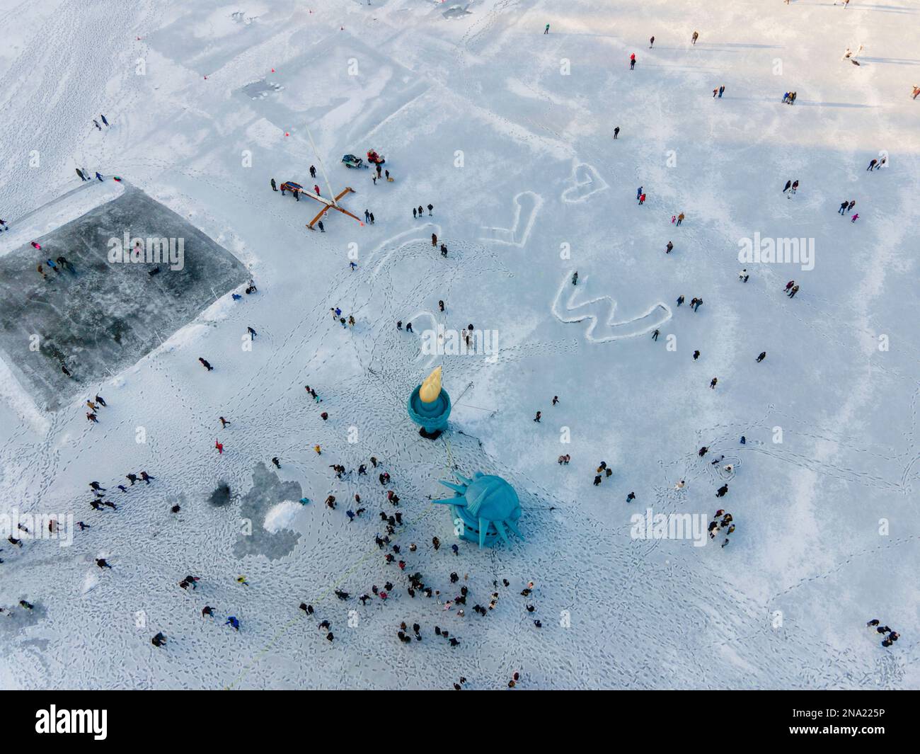 Aerial photograph of the University of Wisconsin-Madison's Winter ...