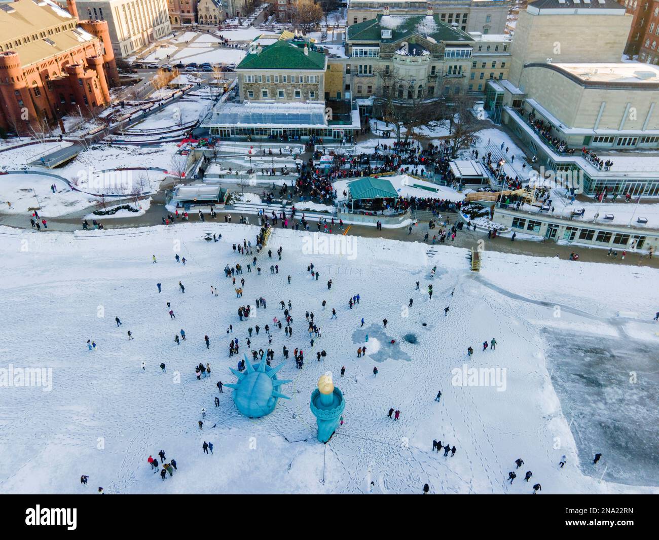 Aerial photograph of the University of Wisconsin-Madison's Winter ...