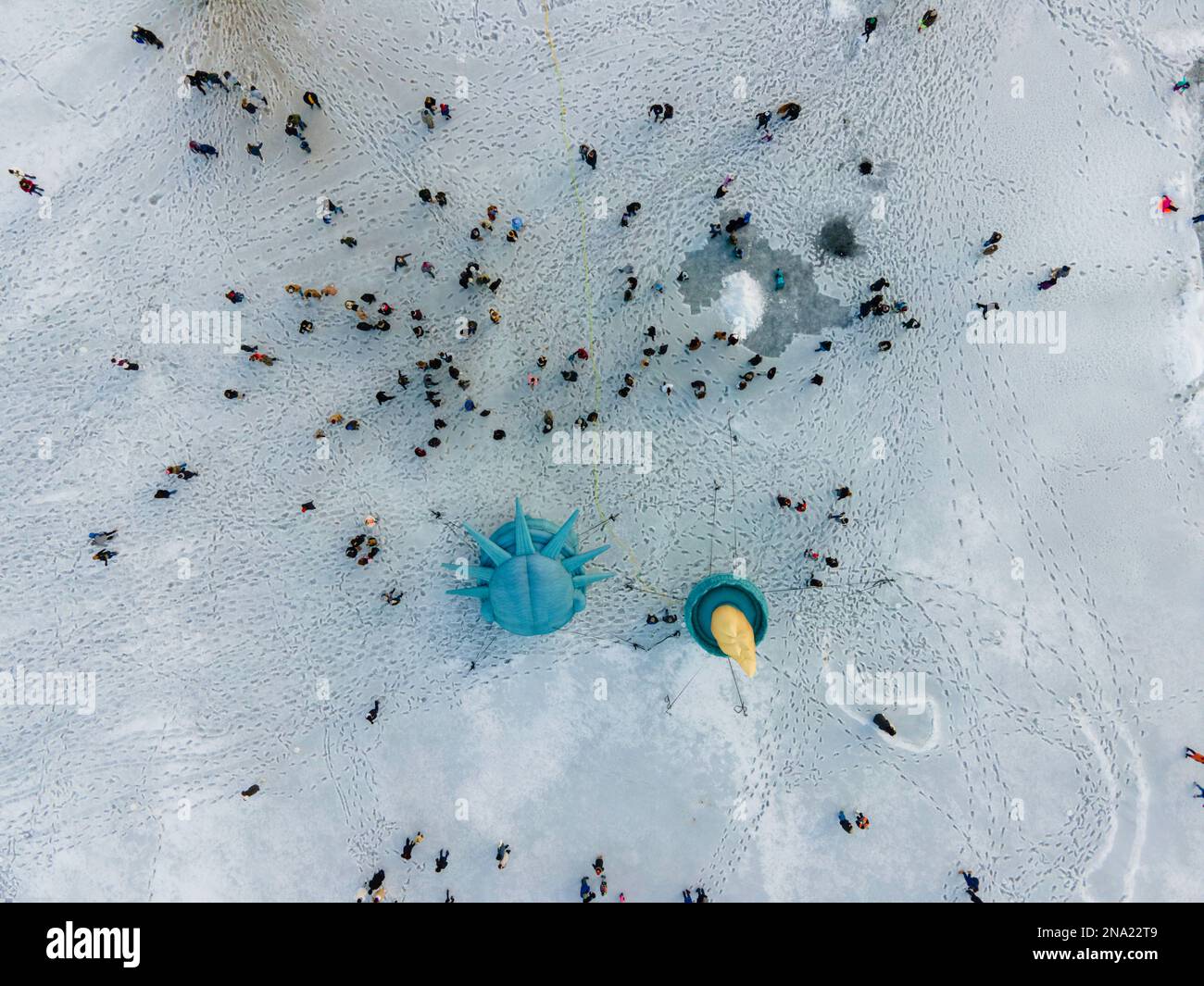 Aerial photograph of the University of Wisconsin-Madison's Winter ...