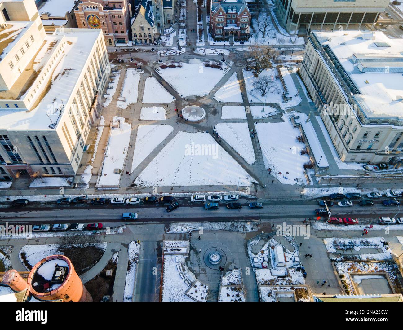 Aerial photograph of the University of Wisconsin-Madison's Winter ...
