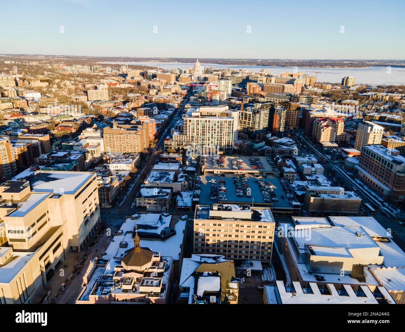 Aerial photograph of the Madison, Wisconsin, USA Stock Photo - Alamy