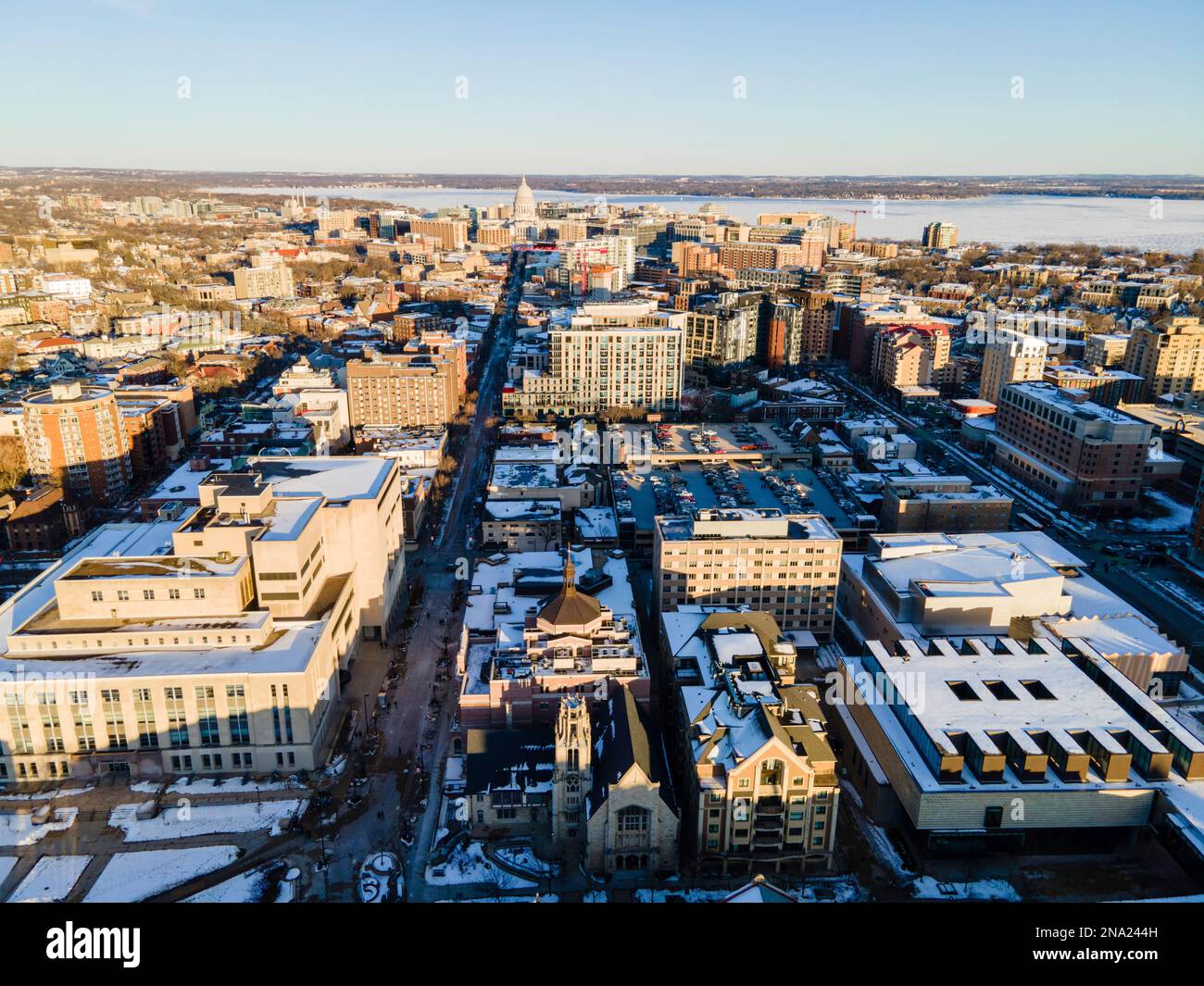 Aerial photograph of the Madison, Wisconsin, USA Stock Photo - Alamy