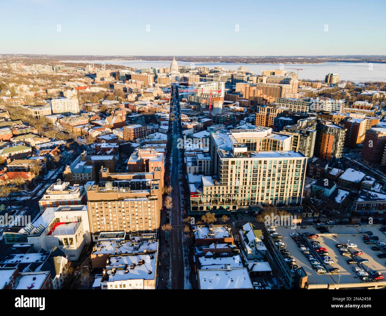 Aerial photograph of the Madison, Wisconsin, USA Stock Photo - Alamy