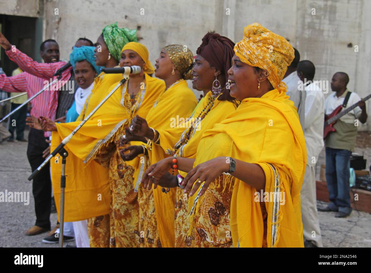 In this photo taken Monday, March 19, 2012, Somali singers perform at ...