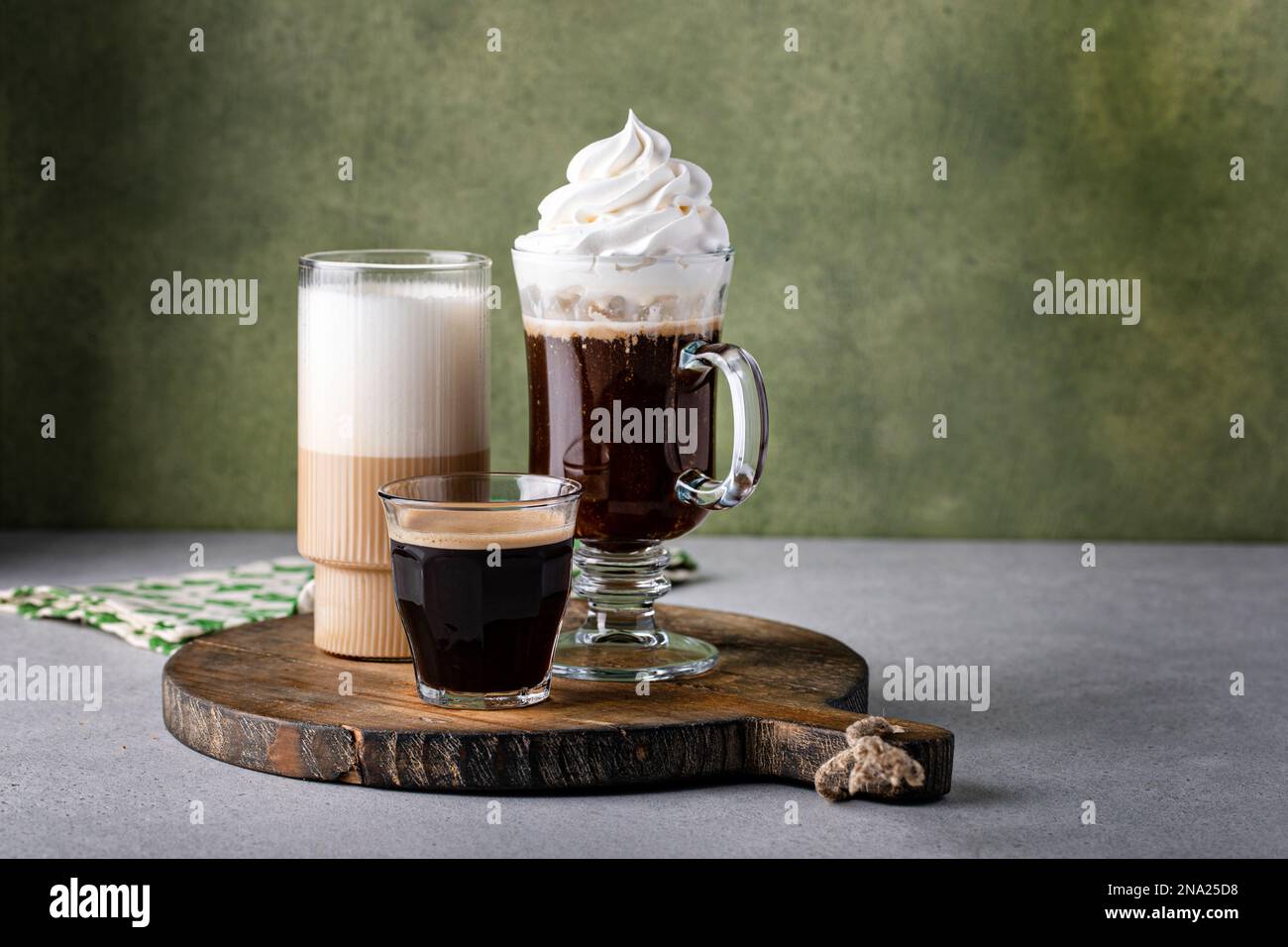 Different types coffee cappuccino copy hi-res stock photography and ...