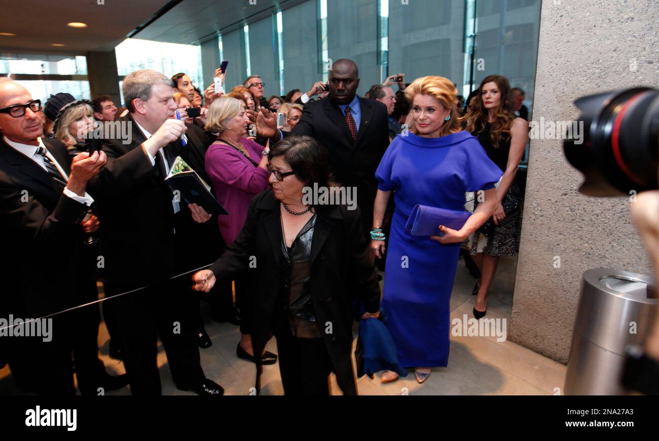 Actress Catherine Deneuve arrives for the Film Society of Lincoln ...