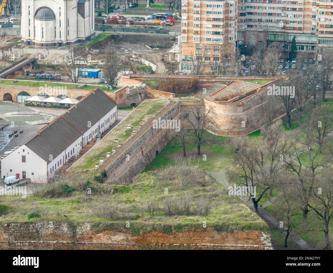 Aerial panorama illuminated medieval hi-res stock photography and ...
