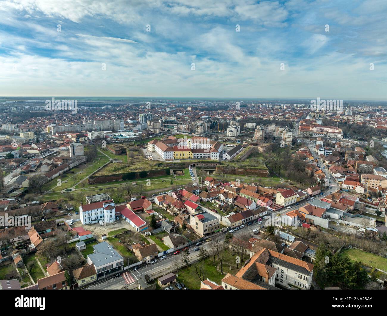 Aerial panorama of Oradea fortress and town in Romania Stock Photo - Alamy