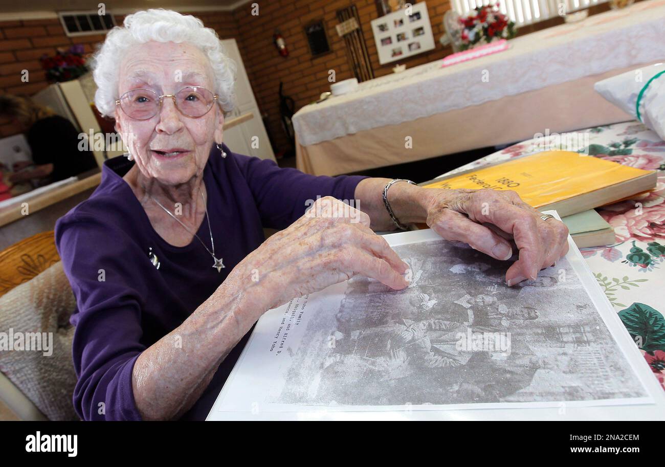 In this March 30, 2012, photo, Verla Morris, who will turn 100 later ...
