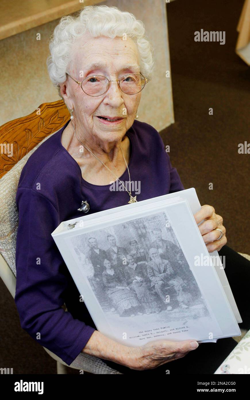 In this March 30, 2012, photo, Verla Morris, who will turn 100 later ...