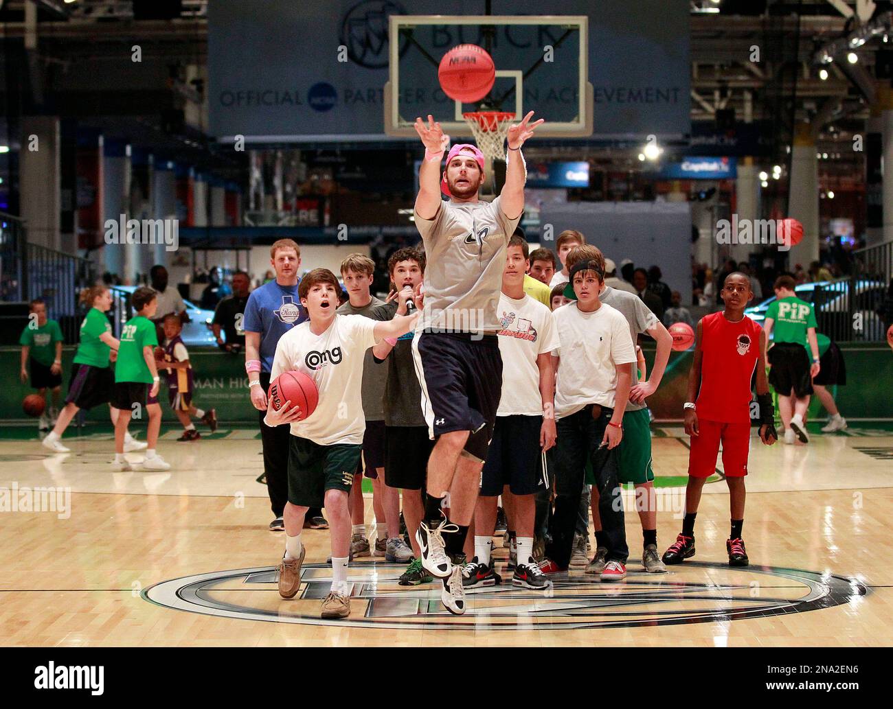 Cody Jones of basketball trick shot group Dude Perfect shows off his ...