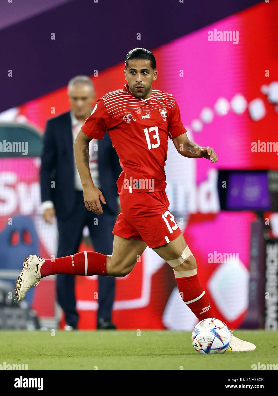 DOHA - Ricardo Rodriguez of Switzerland during the FIFA World Cup Qatar ...