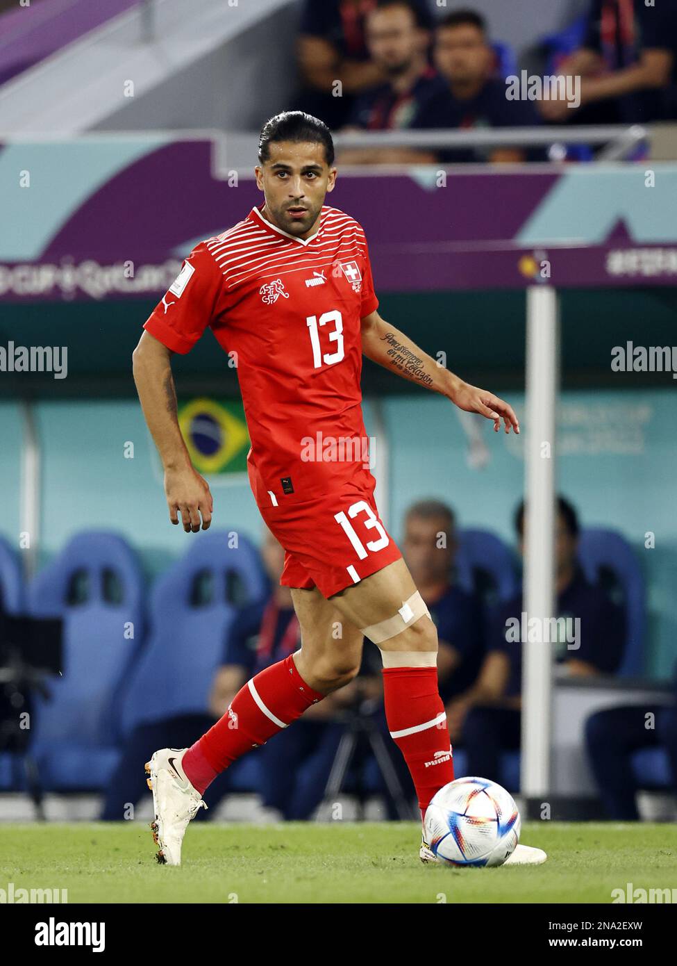 DOHA - Ricardo Rodriguez of Switzerland during the FIFA World Cup Qatar ...