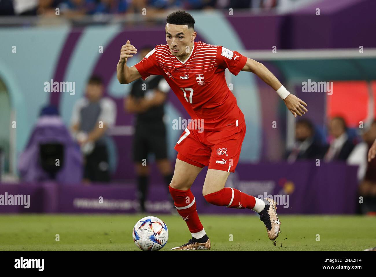 DOHA - Ruben Vargas of Switzerland during the FIFA World Cup Qatar 2022 ...