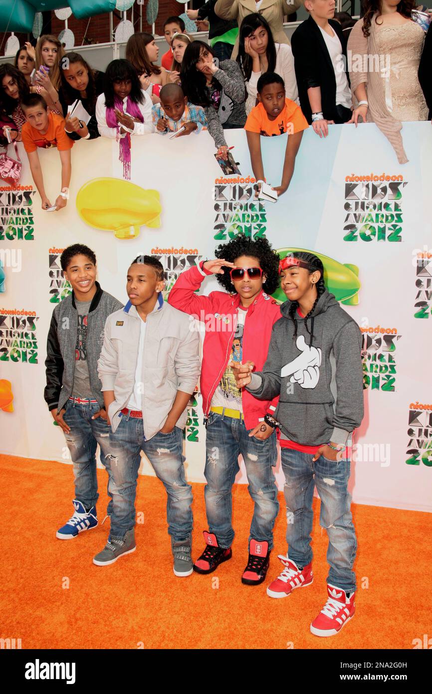 Musical group Mindless Behavior arrives at Nickelodeon's 25th Annual ...