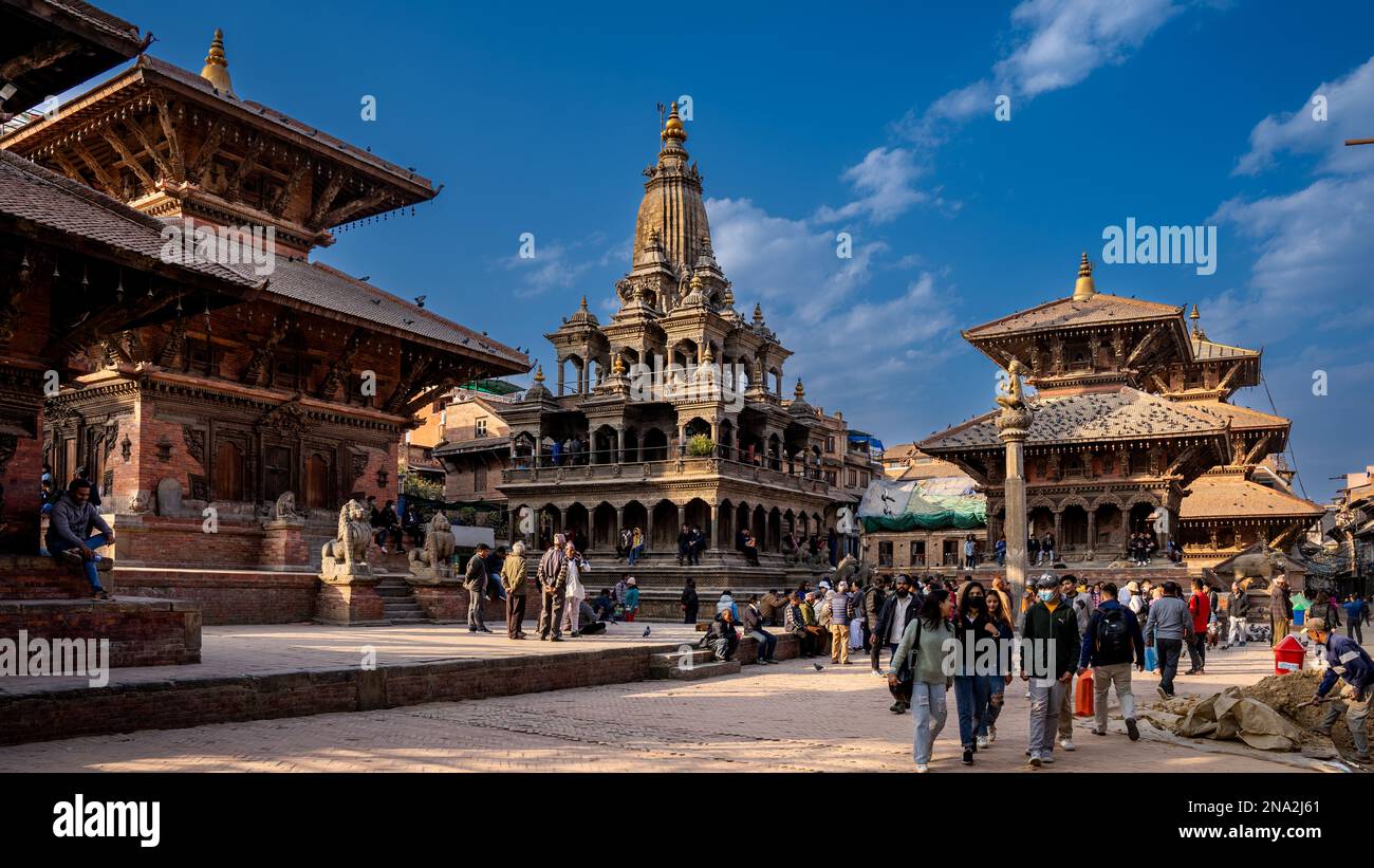 Ancient and historical place in Patan Lalitpur, Nepal Stock Photo - Alamy