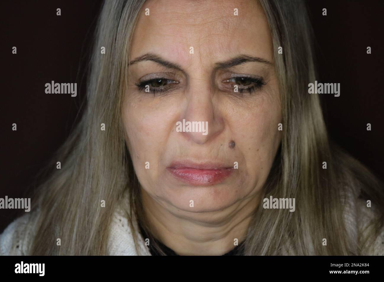 The woman feels disgusted Stock Photo - Alamy