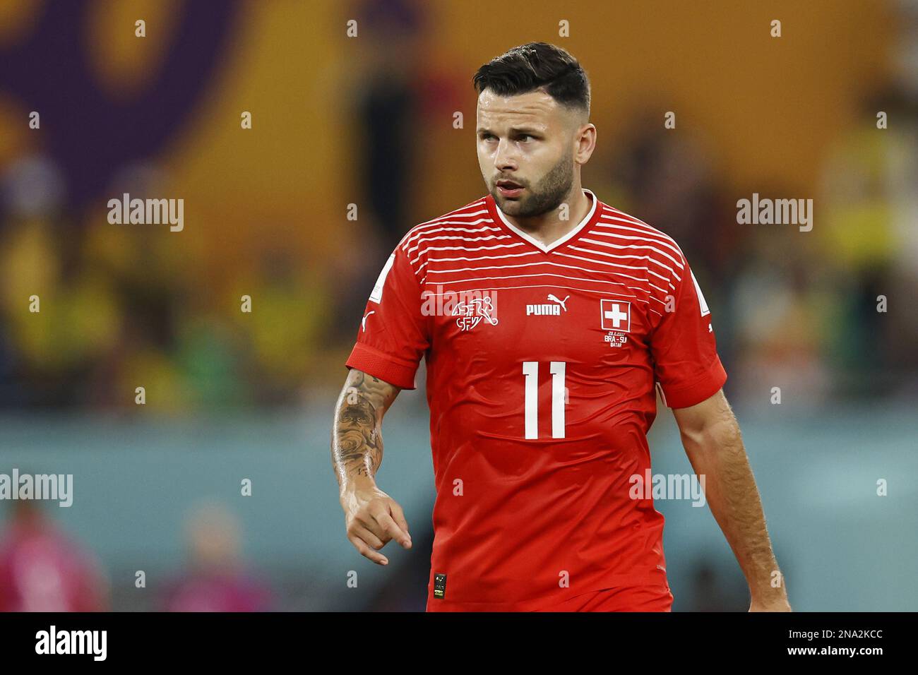 DOHA - Silvan Widmer of Switzerland during the FIFA World Cup Qatar ...