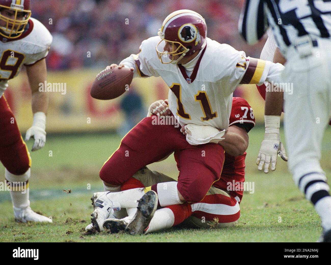 FILE - In this Jan. 9, 1993 file photo, Washington Redskins quarterback ...