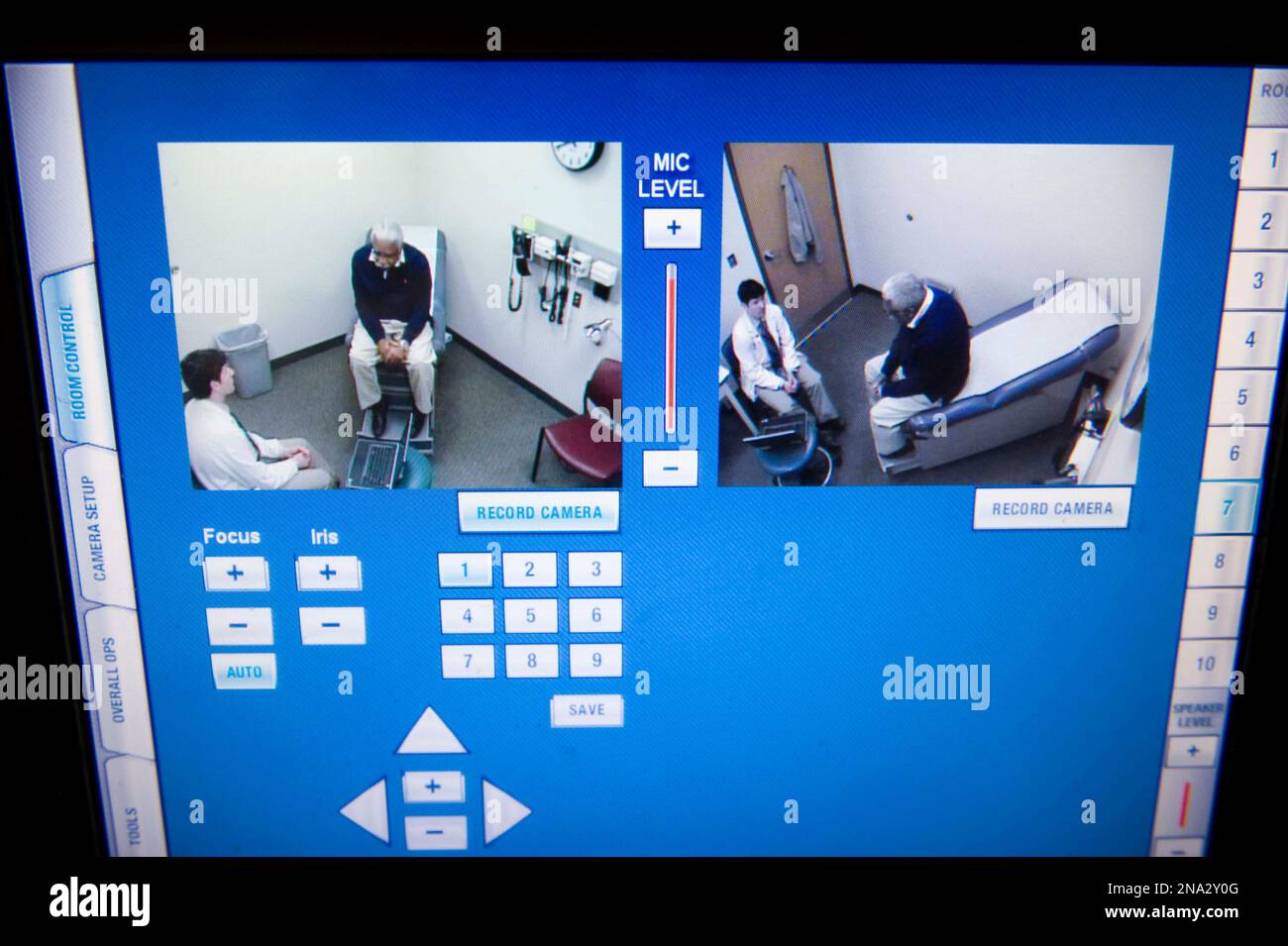 Closed circuit cameras in the training examing room on the Georgetown ...