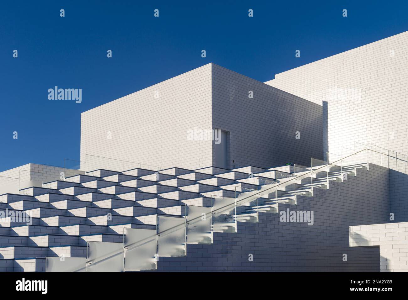 Architectural details of the Lego House; Billund, Denmark Stock Photo ...