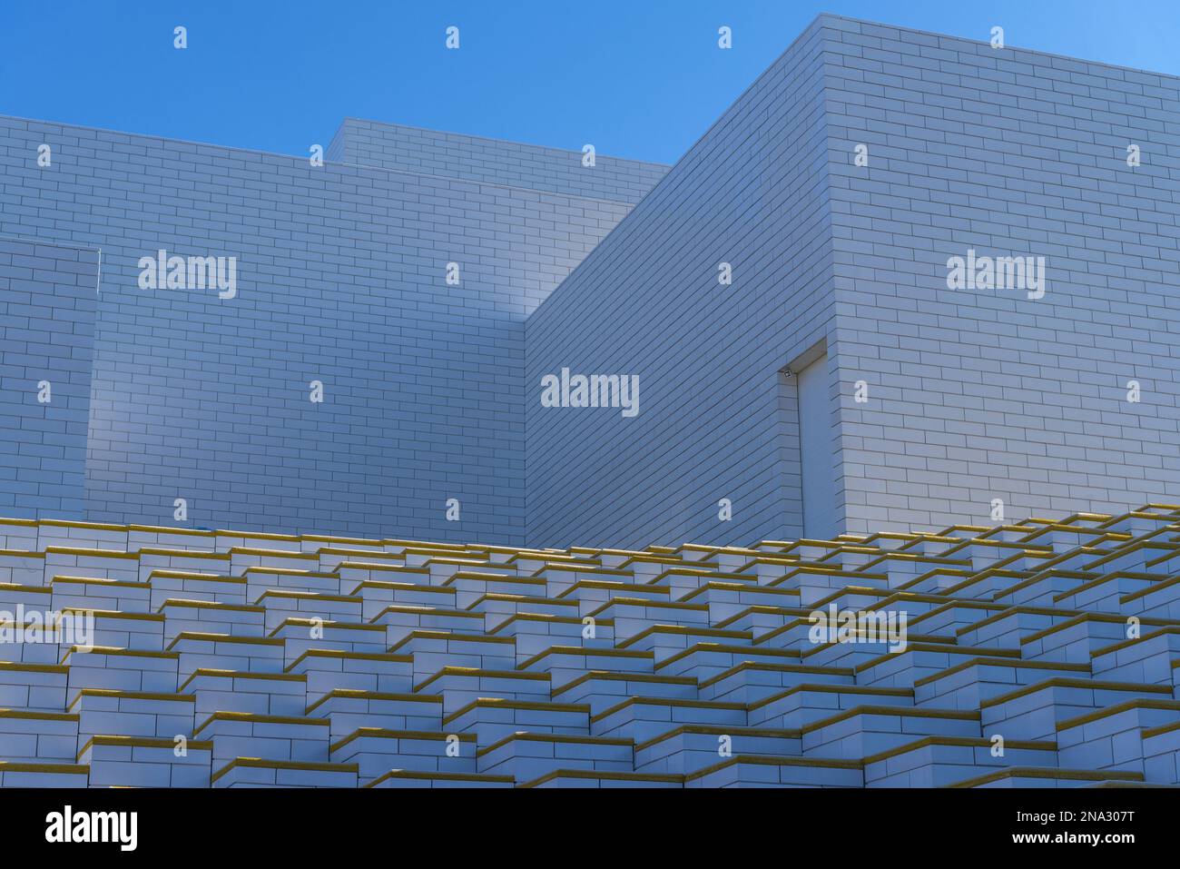 Architectural details of the Lego House; Billund, Denmark Stock Photo ...
