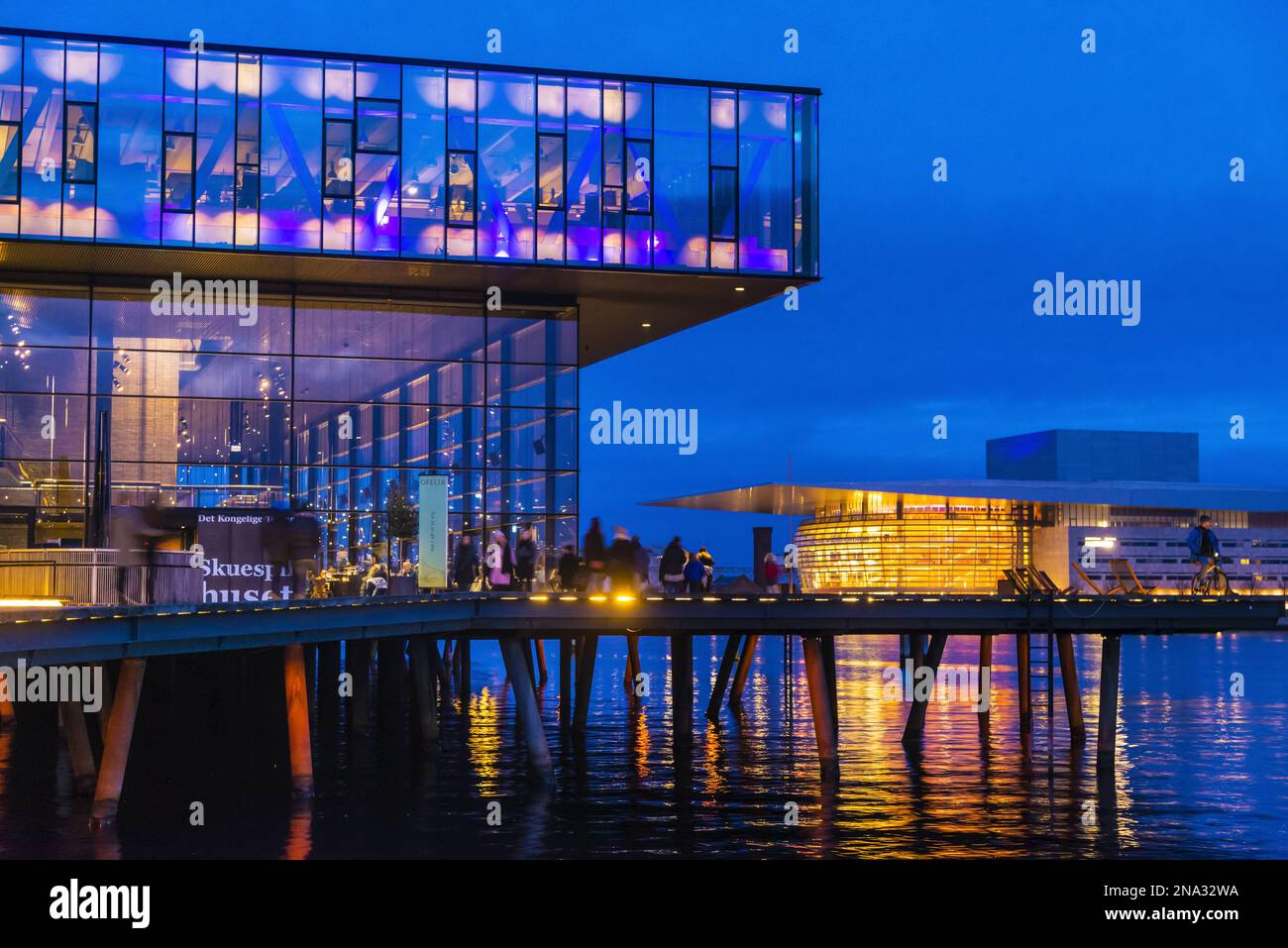 Looking past The Royal Danish Playhouse to the Copenhagen Opera House ...