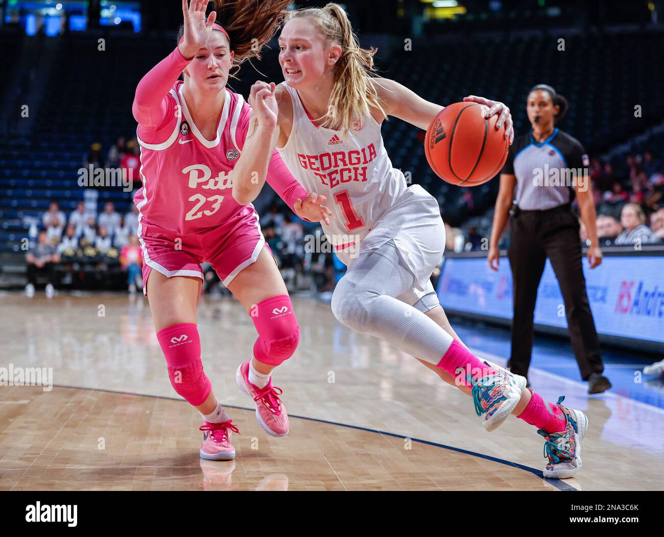 Atlanta, Georgia. 12th Feb, 2023. Georgia Tech's Cameron Swartz (1 ...