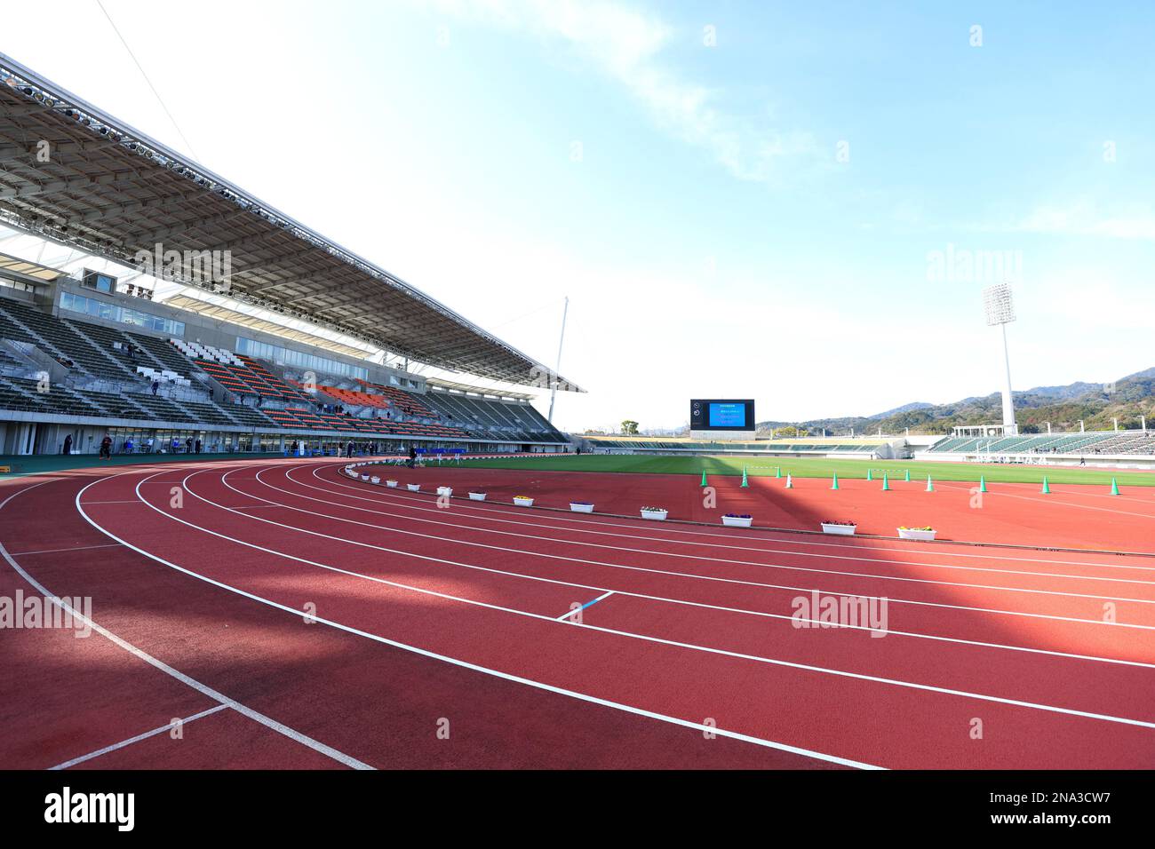 Yamaguchi, Japan. 12th Feb, 2023. Ishin Memorial Park Stadium Marathon ...