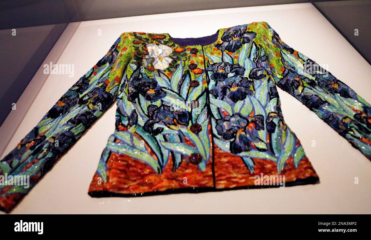 In this March 22, 2012 photo, a jacket inspired by artist Van Gogh is ...
