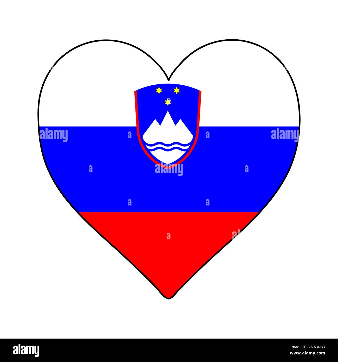 Slovenia Heart Shape Flag. Love Slovenia. Visit Slovenia. Southern ...