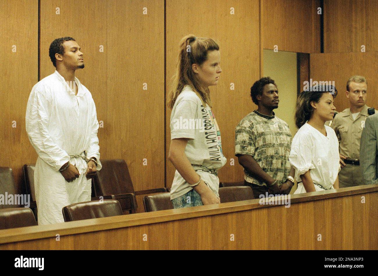 Four suspects of kidnap-slayings of three mall-shoppers, left to right ...