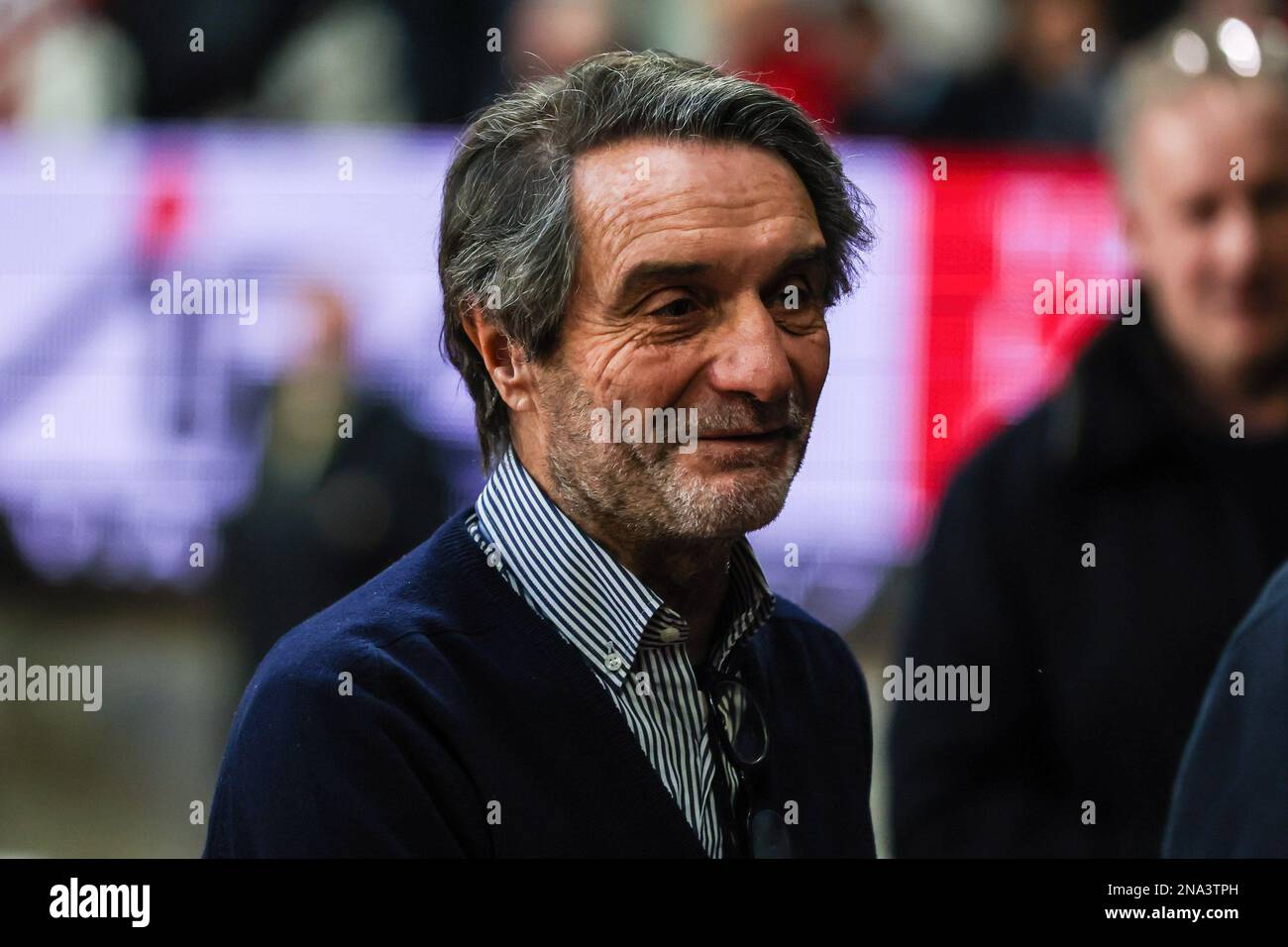Varese, Italy. 12th Feb, 2023. Attilio Fontana President of Lombardy ...