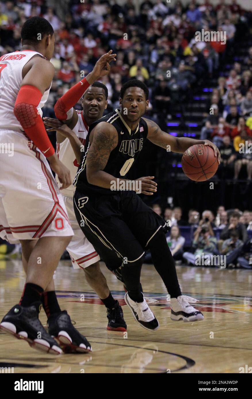 Purdue guard Terone Johnson drives in the first half of an NCAA college ...