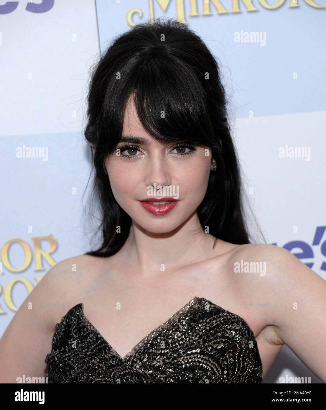 Actress Lily Collins arrives at the premiere of the feature film ...