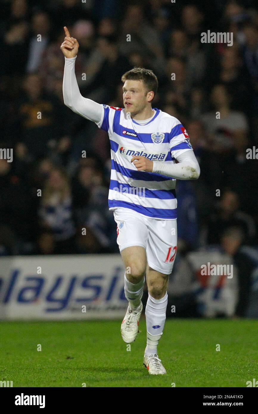 Queens Park Rangers' Jamie Mackie celebrates his winning goal against ...