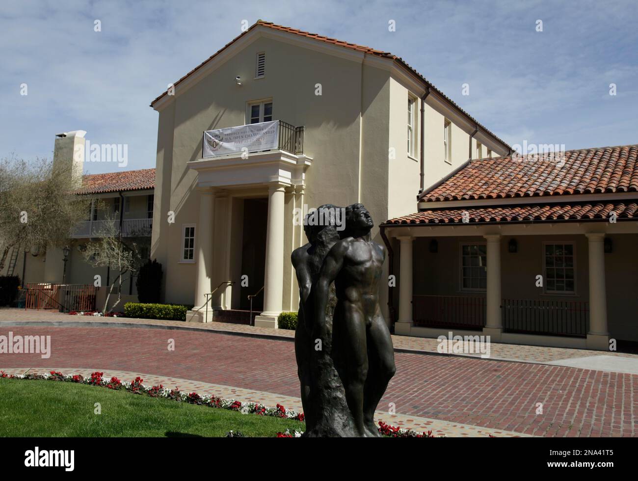 The exterior of the clubhouse above the Lake Course at the Olympic Club ...