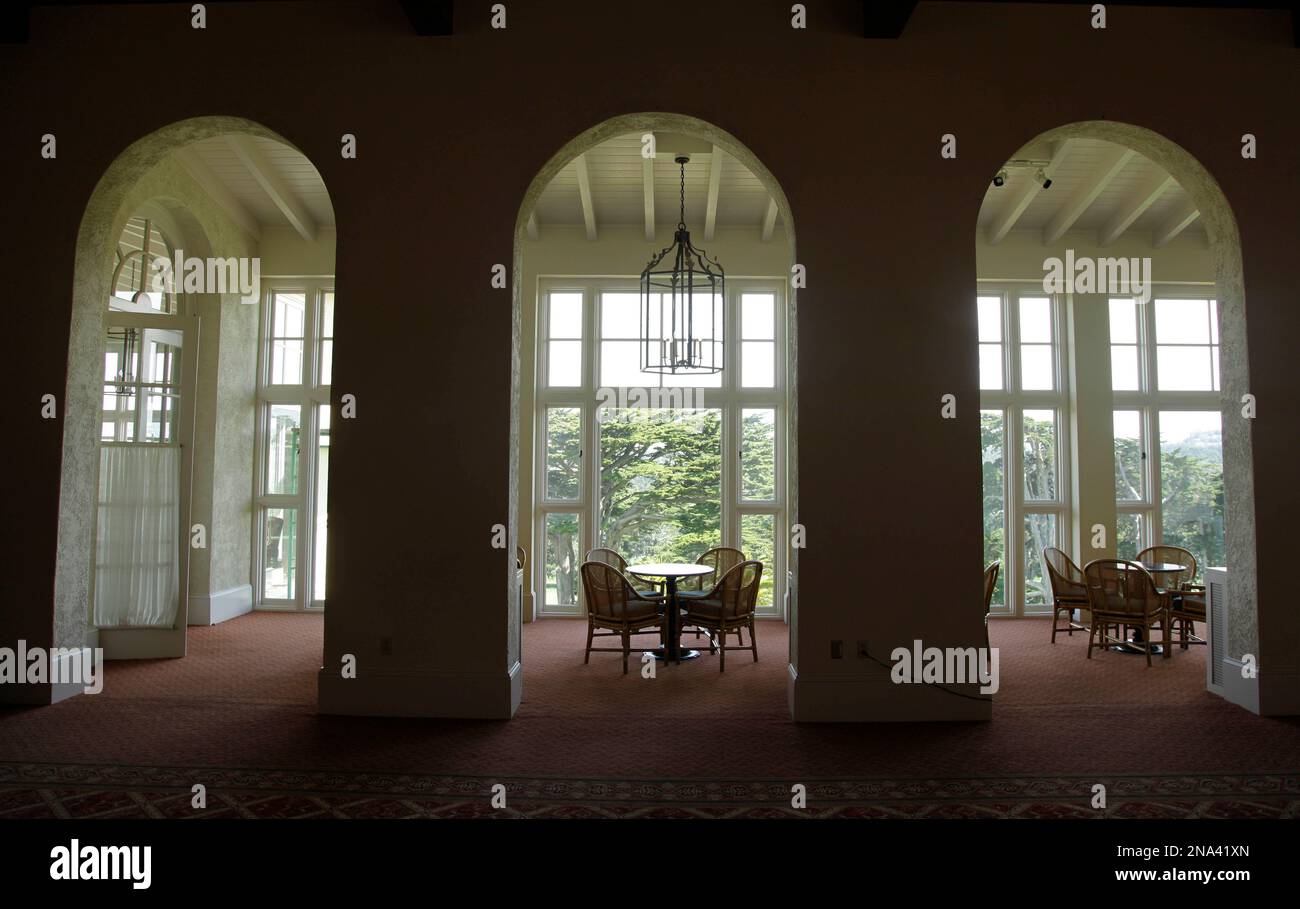 The interior of the clubhouse above the Lake Course at the Olympic Club ...