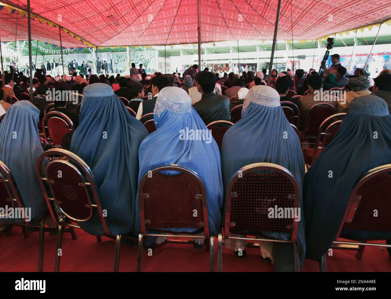 Afghan women attended a music concert during a celebration ceremony of ...