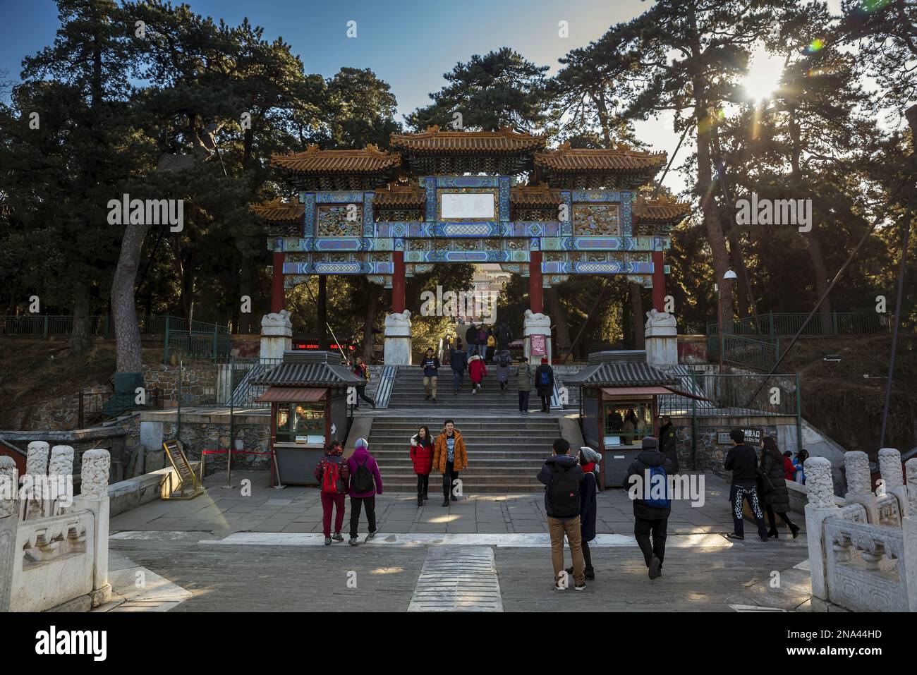 Gate at The Summer Palace, Beijing, China © Dosfotos/Axiom Stock Photo ...