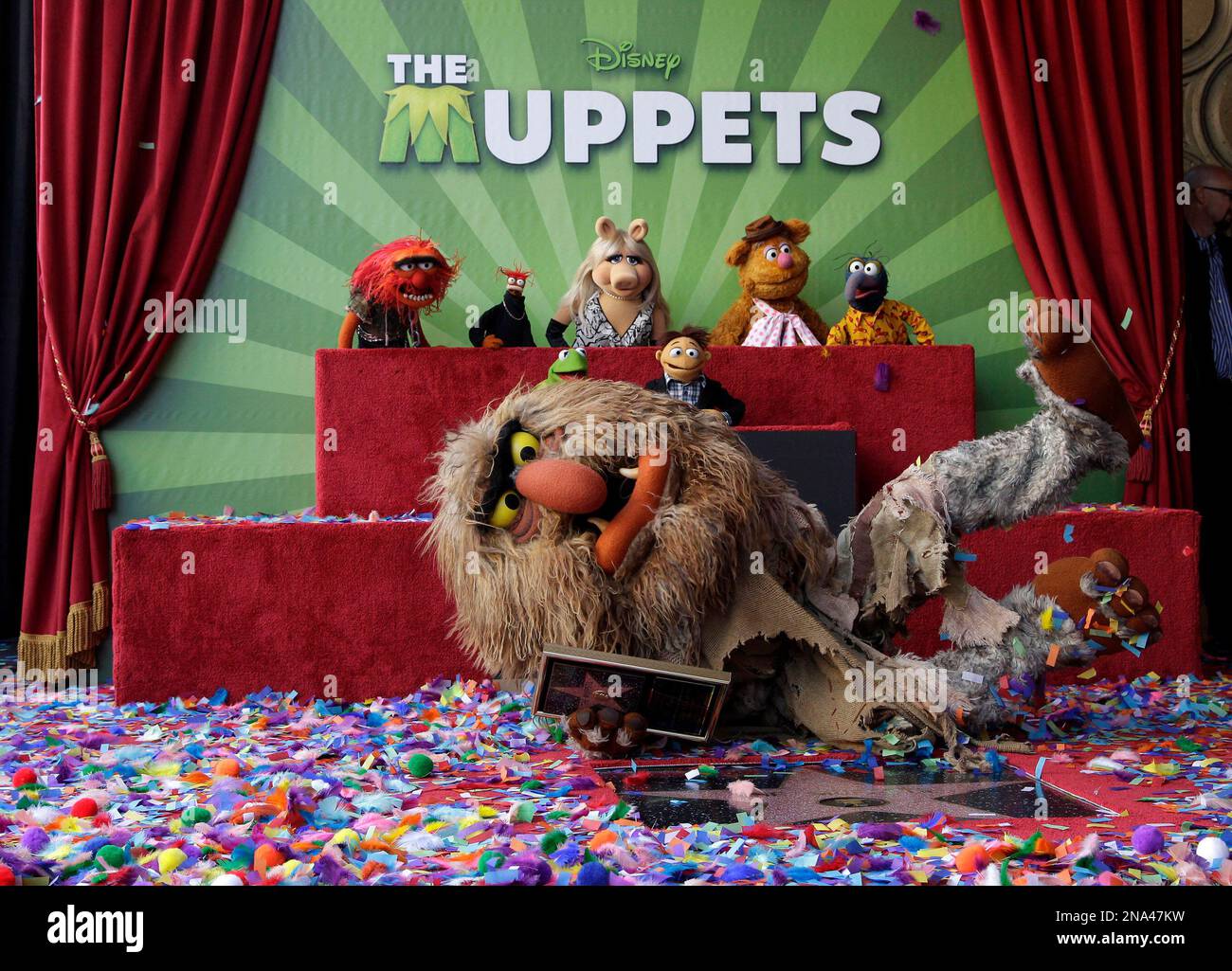 Jim Henson's puppet character Sweetums the ogre poses with other ...